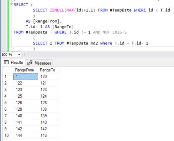 Multiple Ways to Find Missing Serial Numbers in SQL – Big Data & SQL