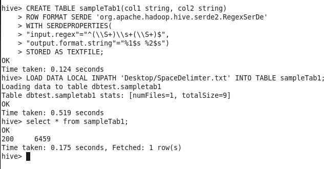 Hive SerDe – RegEx – Example2 – Big Data & SQL
