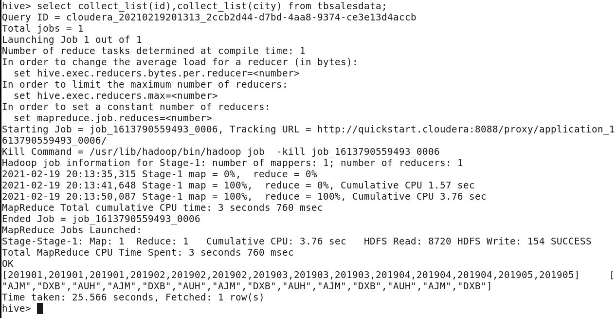 Usage of Collect_List function in Apache Hive – Big Data & SQL