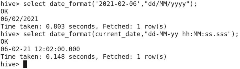 Formatting the date in Apache Hive – Big Data & SQL