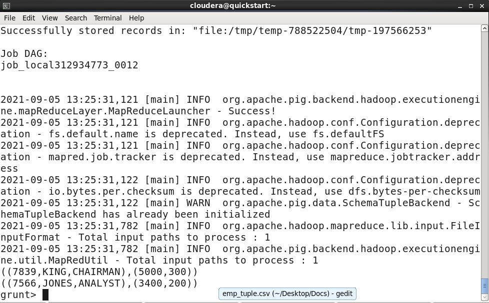 Apache Pig Complex Types – Tuple & Bag – Big Data & SQL