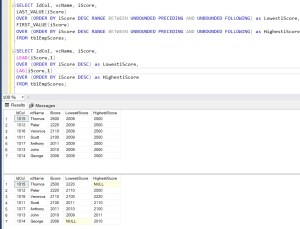 First_Value, Last_Value vs Lead, Lag in SQL Server – Big Data & SQL