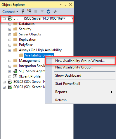 SQL Server Objects – Object Explorer – Big Data & SQL