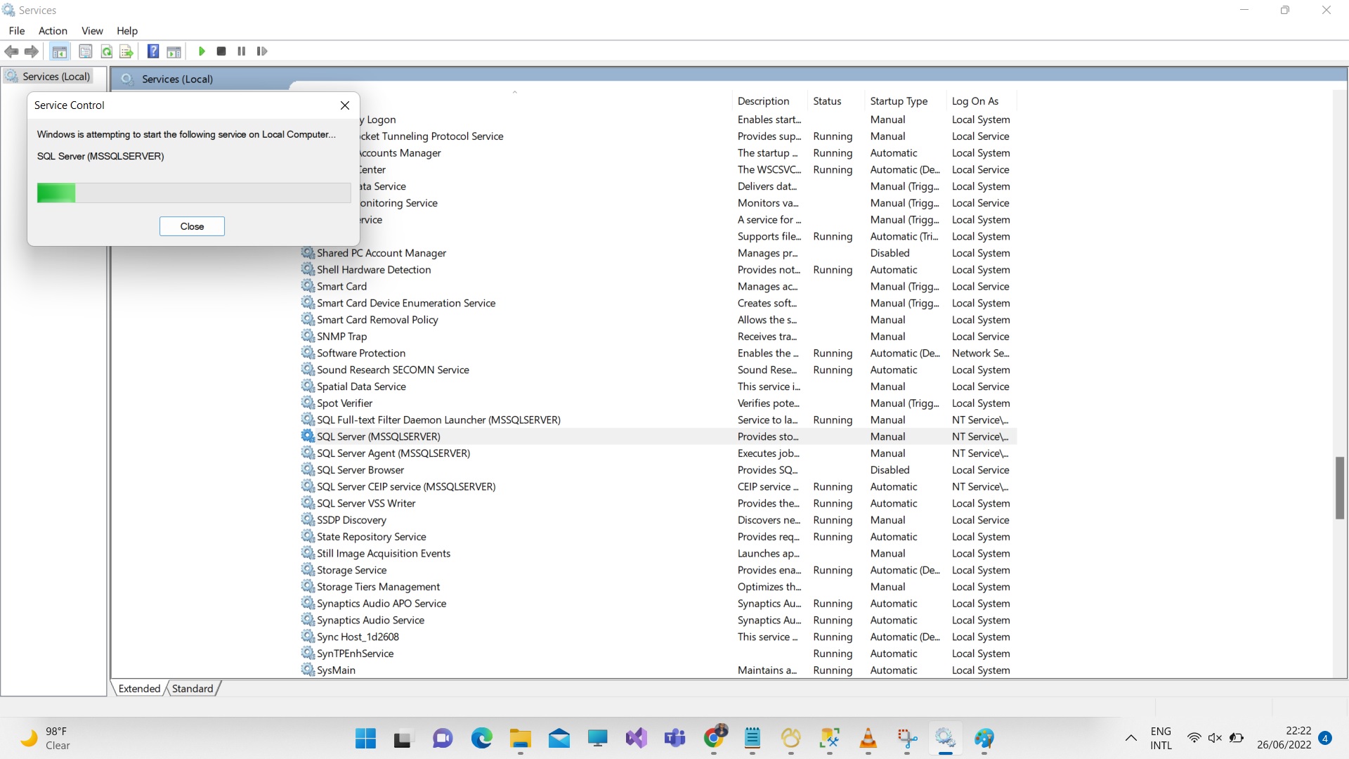 SQL Server Services in Windows – Big Data & SQL