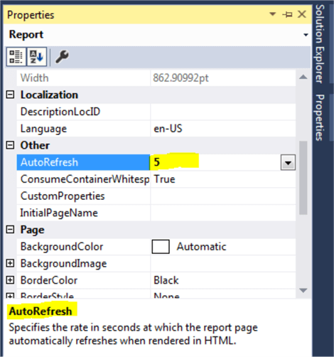 SSRS Dashboard Auto Refresh – Big Data & SQL