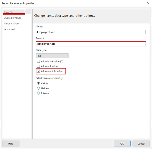 SSRS – Allow multiple values in the parameter – Big Data & SQL